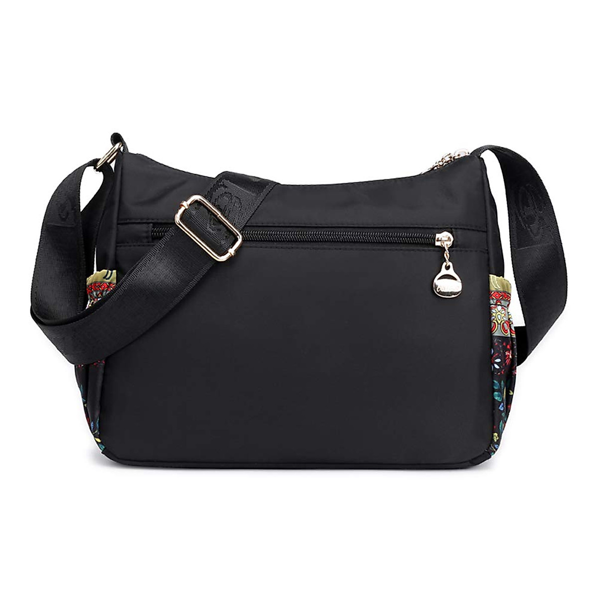 Collsants Small Nylon Crossbody Bag Everyday Purse for Women Travel Shoulder Bag Multi Pocket (zb)