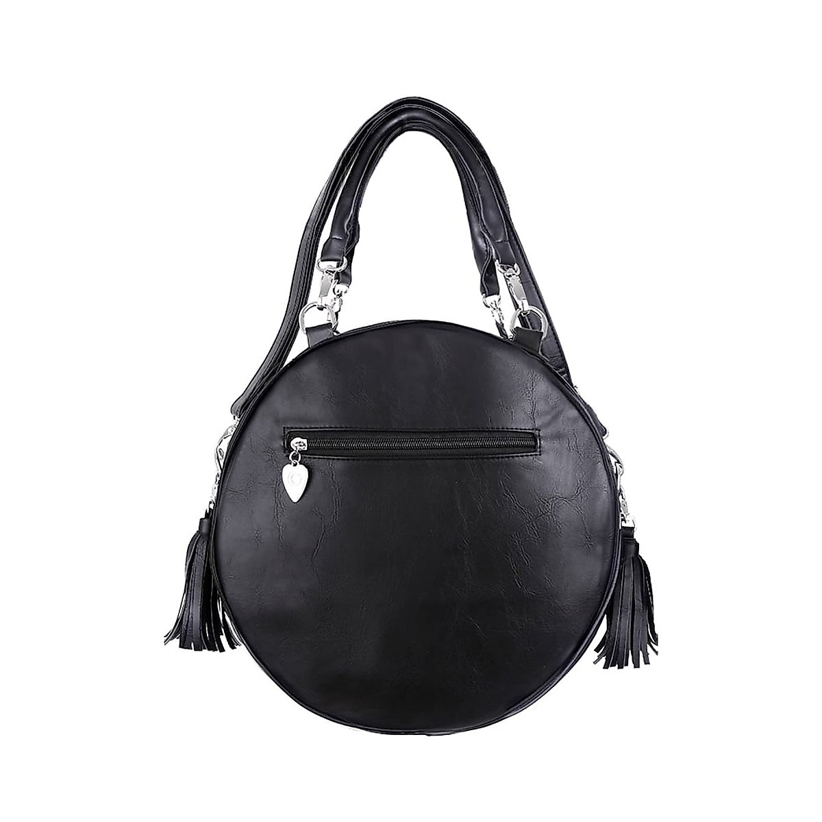 Restyle Henna Wicca Symbols Round Handbag Gothic Moon Faux Leather Shoulder Bag