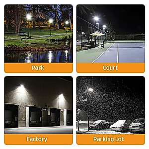 CyantSolutions 40W Light Retrofit 4000K LED Outdoor Parking Lot Retrofit Kit, Shoebox Retrofit LED Lights AC100-277V for Outdoor Tennis Court Canopy Flood Street Area Lighting Fixture
