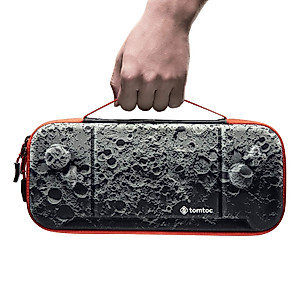 tomtoc Carrying Case for Hori Nintendo Switch Split Pad Pro Controller, Hard Shell Protective Travel Bag with 30 Game Cartridges, Switch Binbok Joy Pad Controllers case, Shockproof, Lightweight