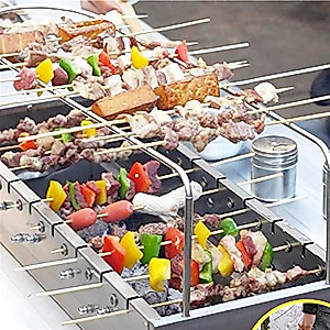 GEEKLLS Charcoal grills Stainless Steel Foldable BBQ Grill Electric Charcoal Grill Automatic Flip Barbecue Stove For Outdoor Picnic Home Garden Part