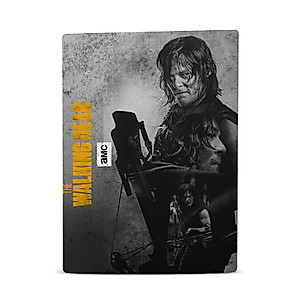 Daryl Double Exposure Daryl Dixon Graphics Vinyl Faceplate Sticker Gaming Skin Case Cover Compatible with Sony Playstation 5 PS5 Disc Edition Console & DualSense Controller