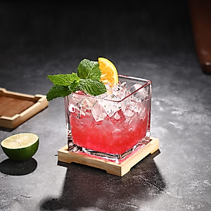 USEEKRIL Stemless Martini Glasses Set of 2 with Caviar Chiller - Martini Glass with Caviar Serve Bowl - Elegant Bar Cocktail Glasses Gift Set for Manhattan,Margarita,Martini,Cosmopolitan