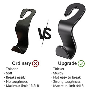 MDPLY Car Seat Headrest Hooks,Universal Auto Seat Hook Hanger Storage Organizer for Key Purse Bags Coats Umbrellas,2 Pack (Deep Pink)