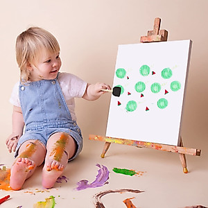 50PCS Round Sponges Brush Set Assorted Size Round Foam Brush with Wooden Handle Sponge Brushes for Painting Foam Paint Brushes Painting Tools for Kids Painting Crafts