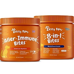 Allergy Immune Supplement for Dogs Lamb- with Omega 3 Wild Alaskan Salmon Fish Oil + Multifunctional Supplements for Dogs - Glucosamine Chondroitin for Joint Support