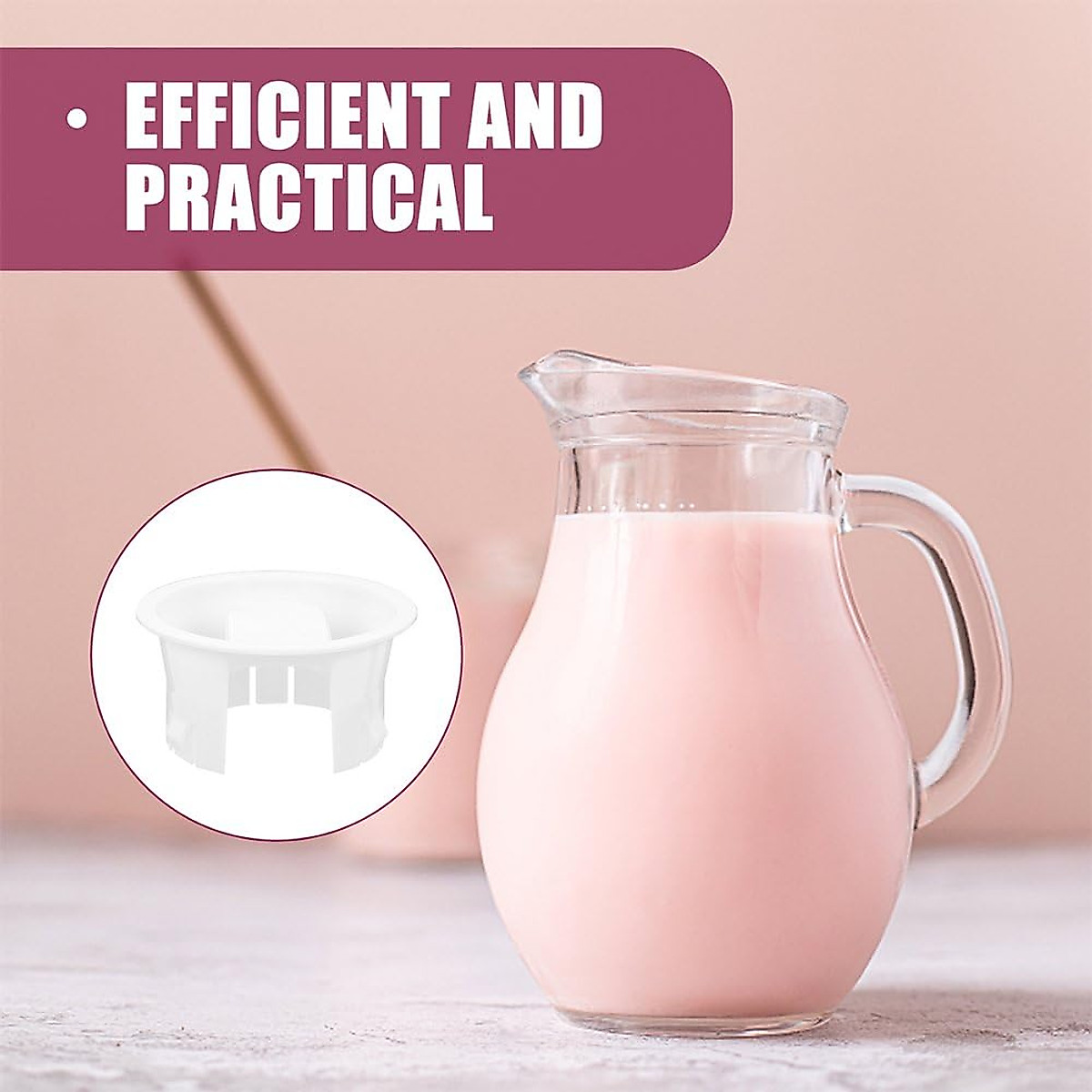 2Pcs White Glass Water Pitcher Lids Food Grade Plastic Anti-Dust Splash Resistant Stoppers Covers for Beverage Carafe Glass Pouring Pitcher One Size，Beverage Serveware，Jugs