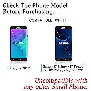 KATIN [2-Pack] For Samsung Galaxy J7 2017, J7 Prime, J7 Perx, J7 Sky Pro, J7 V, J7 Perx Tempered Glass Screen Protector No-Bubble, 9H Hardness, Easy to Install