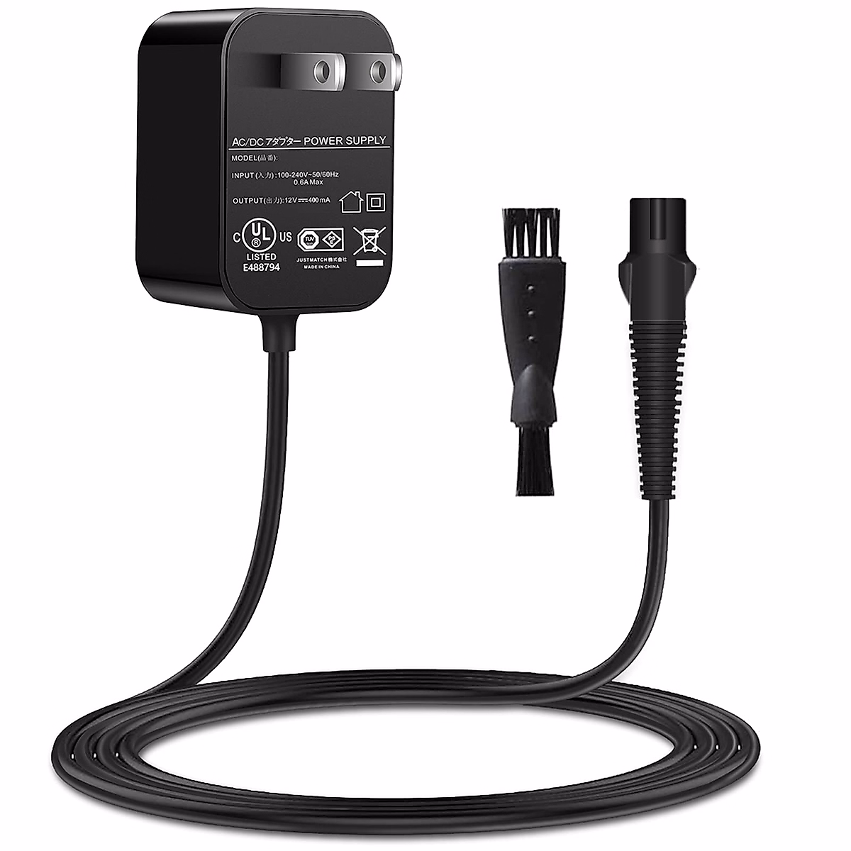 Charger Replacement for Braun Charger,12V Power Cord Compatible with Braun Shaver Series 3//7/5/1/9,Razor 3040s 310s 340S,5190cc 5040s,740S 7865,9290cc 9095cc and more models