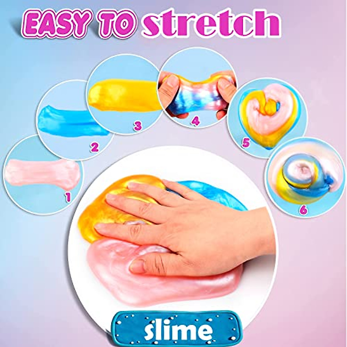 70 Pack Galaxy Slime, Super Mini Slime Kit, Funny Clear Slimes for Girls and Boys Slime, Party Favors Birthday Gifts, Classroom Prizes, Valentines, Easter and Christmas Slime Stress Relief Toys