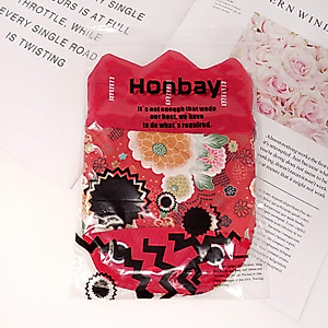 Honbay Cute Japanese Style Goldfish Drawstring Bag Gift Bag Cosmetic Bag Jewelry Pouch Coin Purse, 22x15cm/8.7x5.9inch (Red)