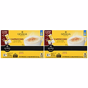 Gevalia Kaffe K-Cup and Froth Packets, 6 Count - Pack of 2 - (Cappuccino)