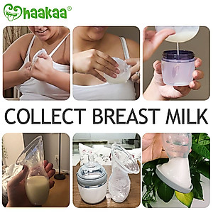 Haakaa 4oz/100ml Manual Breast Pump with Leakproof Silicone Lid and 2 * 2.5oz/75ml Wearable Ladybug Breast Milk Collector Combo New Breastfeeding Gift