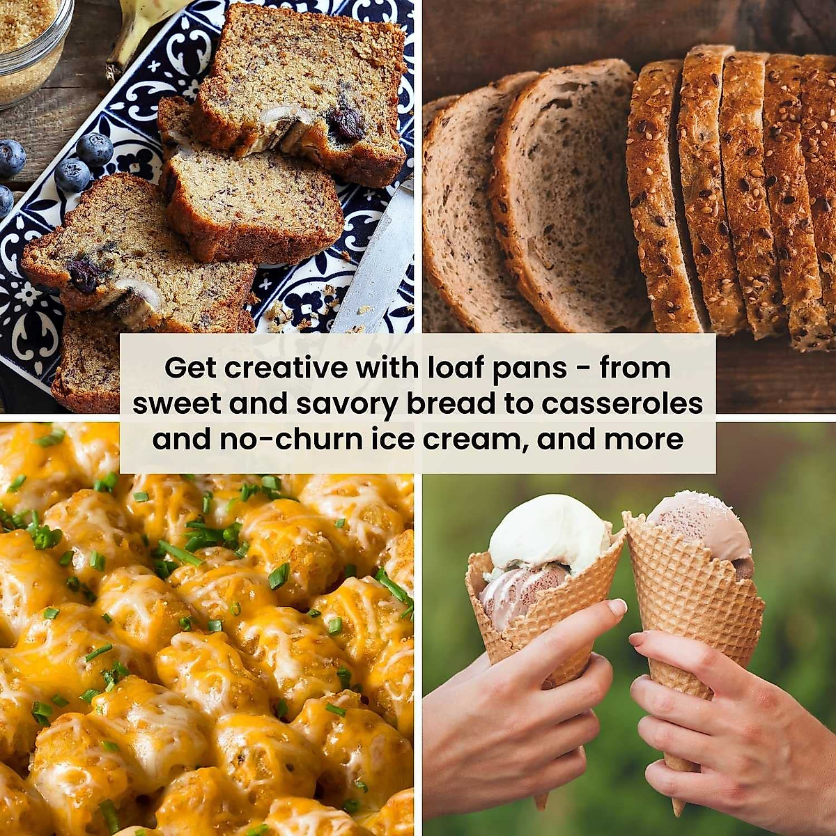 Baker's Secret Large Loaf Pan for Baking Bread, Nonstick Carbon Steel Rectangular Pan 9" x 5", Premium Food-Grade Coating, Non-stick Meatloaf Bread Loaf Pan, Bakeware DIY - Classic Collection