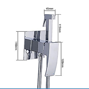 ifgswopq Handheld Toilet Bidet Faucet Sprayer Electroplating Square Bidet Spray Bathroom Floor Cleaning Shower Nozzle