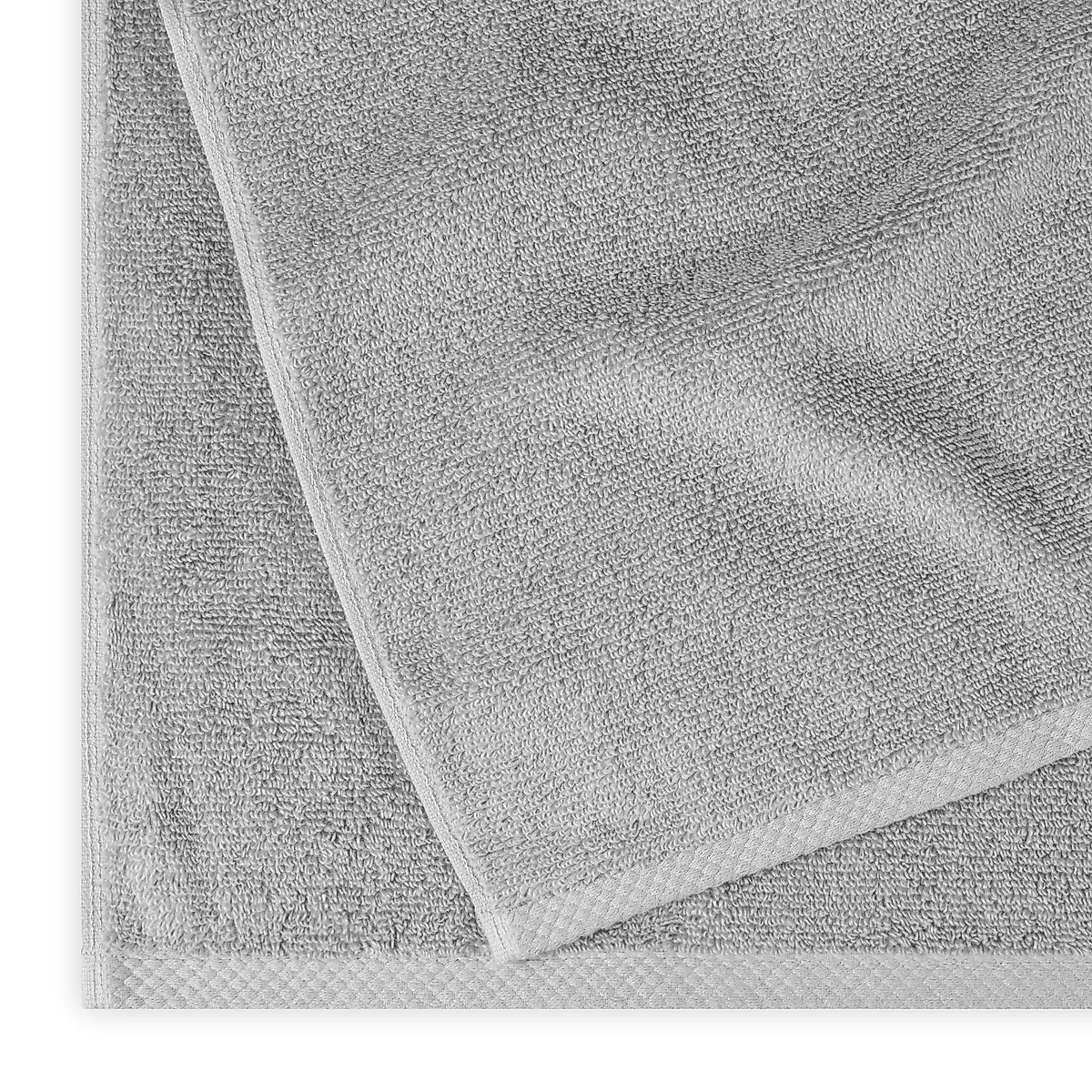 Amazon Basics 100% Cotton Quick-Dry Bath Towels - 2-Pack, Platinum