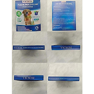 Flea Collar for Dogs, 4 Pack Dog Flea and Tick Collar 32 Months Flea and Tick Treatment Collar for Dog, Waterproof Adjustable Dog Flea and Tick Prevention for Small Medium Large Dog Puppy, Black