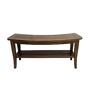 AlaTeak Teak Indoor Outdoor Patio Garden Yard Bath Shower Spa Waterproof Stool Bench