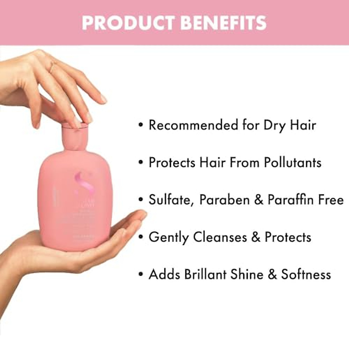 ALFAPARF MILANO Semi Di Lino Moisture Nutritive Low Shampoo - Sulfate Free Shampoo for Color Treated Hair - Moisturizing Hair Shampoo for Dry Hair - Paraben & Paraffin-Free (250 ml / 8.45 Fl. Oz)