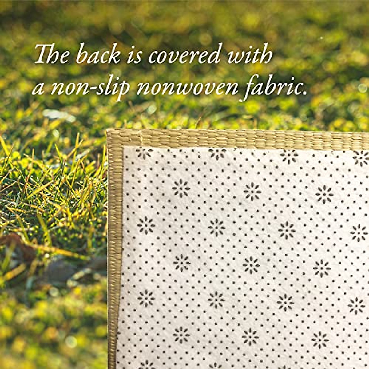 MIINA Tatami Mat Set - Finely Woven Igusa Grass, Japanese futon Mattress, Floor Mattress, Non-Slip, 32x32 Inch (Natural, 6pieces)