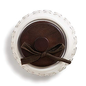 DEMDACO Notes of Love White 4.5 x 4.5 Inch Stoneware Decorative Jar