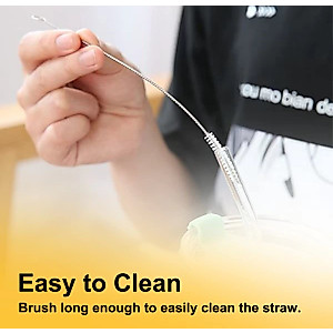 Replacement Straws for Stanley Adventure Travel Tumbler, 6 Pack Reusable Straws Plastic Straws with Cleaning Brush Compatible with Stanley 40oz Stanley Cup Stanley Water Jug