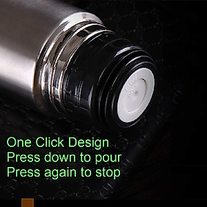 Leberna 34 Ounce Coffee Thermos | Large Thermal Water Bottle for Tea Hot & Cold Drinks | Stainless Steel Vacuum Sealed Insulated Thermos Water Flasks Bottles for Work & Travel Termo Para Cafe Bebes