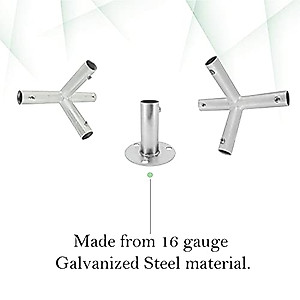 Simond Store Canopy Fittings KIT for Frame Slant Roof, Low Peak Connectors for Carport Frame Boat Shelter Outdoor Canopies Party Tents Garage Batting Cage Garden Shade