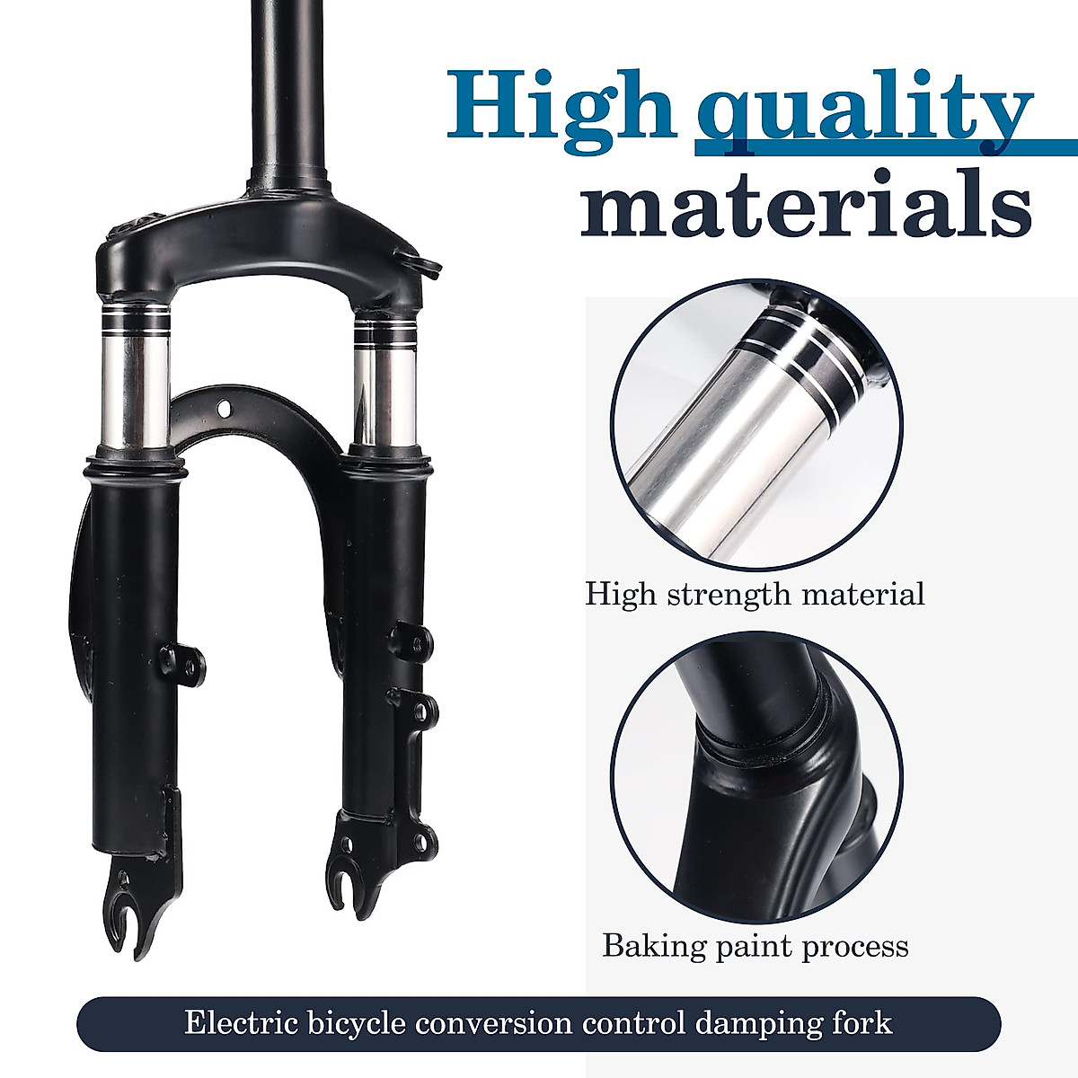 Relibupdater 12 Inch Front Suspension Fork,Compatible with 10'' 12'' Wheel,Scooter Fork Suit with E Bikes,Electric Scooters, Electric Bicycles, Motorcycles and Mountain Bikes