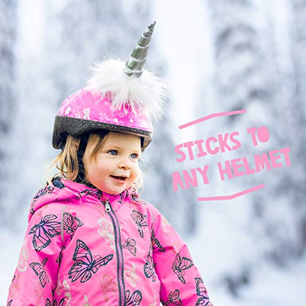ParaWild Unicorn/Narwhal Helmet Accessories w/Sticky Hook & Loop Adhesive (Helmet not Included), Helmet Horn/Cover for Snowboarding, Skiing, Biking, Cycling etc for Kids and Adults