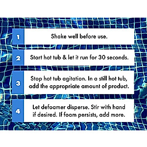 Spa & Hot Tub Defoamer - Quart - Quickly Removes Foam Without The Use of Harsh Chemicals, Eco-Friendly Safe Silicone Emulsion Formula - Concentrate