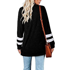 Aokosor Long Sleeve Shirts for Women Lightweight Sweatshirts Fall Womens Tops Black L