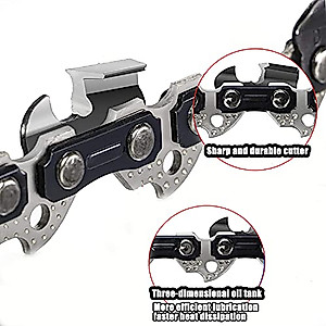 VOXPO 2-Pack S52 Chainsaw Chain 14 Inch .050" Gauge, 3/8" LP pitch, 52 Drive Links for Craftsman Greenworks Poulan Echo Husqvarna Stihl Ryobi