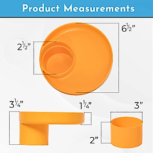 My Travel Tray/Round - USA Made. Extend Your Current Cup Holder to Hold Your Cup Plus a Tray for Snacks, Toys and Accessories. Enjoyed by Toddlers, Kids and Adults! (Orange)