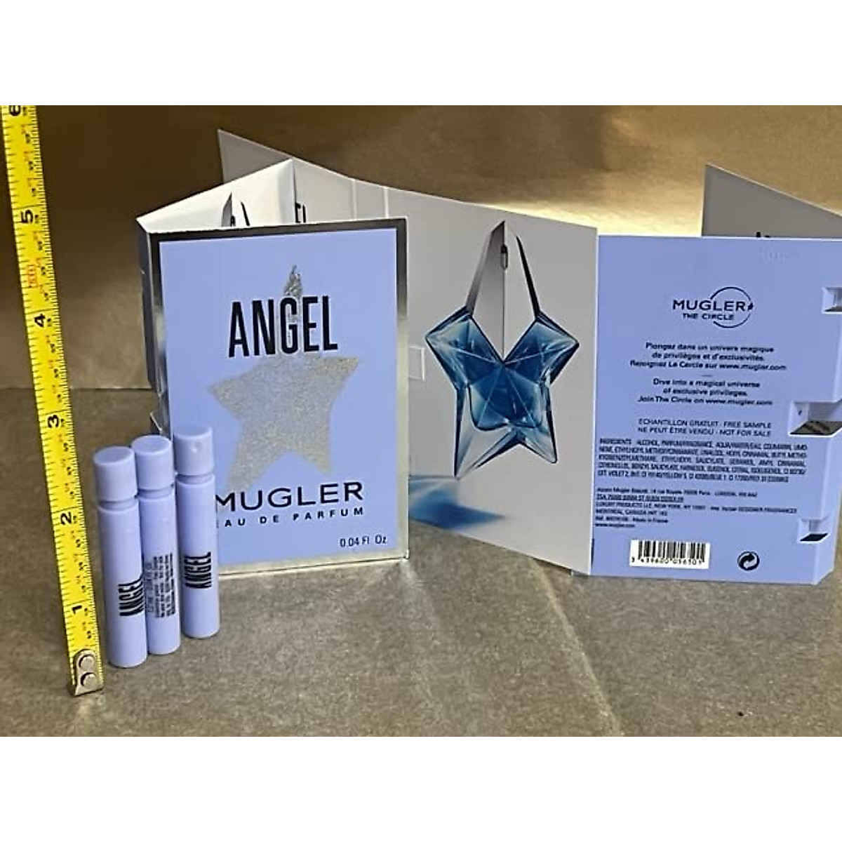 3 Thierry Mugler Angel EDP 1.2 Ml/0.04 Oz Each Spray Sample Perfume Travel Vial Lot