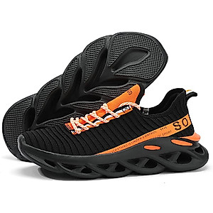 Ahico Women's Walking Shoes Running Lightweight Slip on Women Fashion Sneakers Stylish Breathable Comfortable Footwear Black 8