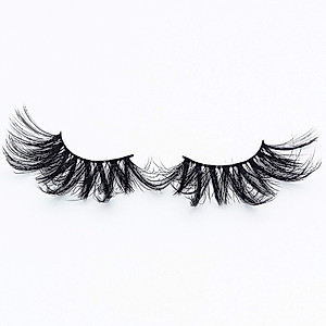 TEESTOU False Eyelashes 25MM Mink Lashes Strip Long Big Thick Fake Eyelashes Wispy Fluffy Halloween Eyelashes Pack 8 Pairs