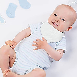 Muslin Baby Bandana Bibs Breathable Baby Drool Bibs, Absorbent Soft Snap Drool Bibs for Baby Girls and Boys, Adjustable Bibs for Newborn 0-24 Months Infant (8 Pieces)