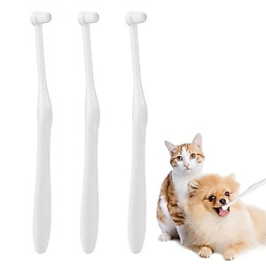 KALIONE 3Pcs Soft Cat Toothbrush Soft Bristle Dog Toothbrushes Nano Pet Dental Care Oral Hygiene Toothbrush for Sensitive Pet Teeth Gums, Puppy Kitten Toothbrush