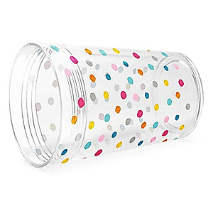 Simple Modern Toddler Cup Plastic BPA-Free Tritan Tumbler with Silicone Straw Lid | Reusable and Durable for Kids, Boys, Girls | Classic Collection | 12oz, Polka Play