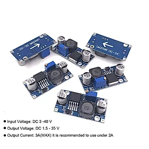 CenryKay 6PCS LM2596 DC-DC Buck Converter, Adjustable Step Down Voltage Regulator 3-40V to 1.5-35V Power Supply Volt Reducer Transformer Module