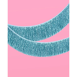 xo, Fetti Blue Fringe Banner - 5 Ft. | Bachelorette Party Decorations, Birthday Party Decor, Baby Shower Supplies, Photo Booth Banner Backdrop