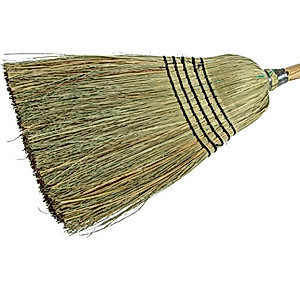 Carlisle FoodService Products 4135067 Commercial Corn Broom with Solid Wood Handle, 12" Wide