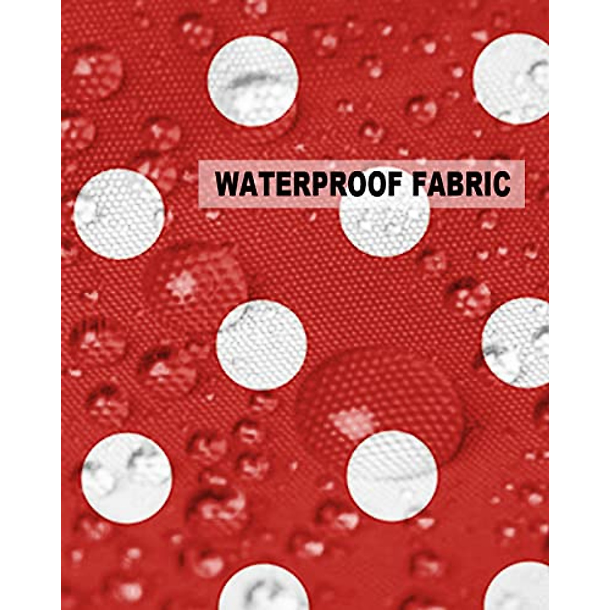 Vandarllin Outdoor Throw Pillows Covers 18X18 Set of 2 Waterproof Polka Dot Decorative Zippered Lumbar Cushion Covers for Patio Furniture, Geometric Pattern Red