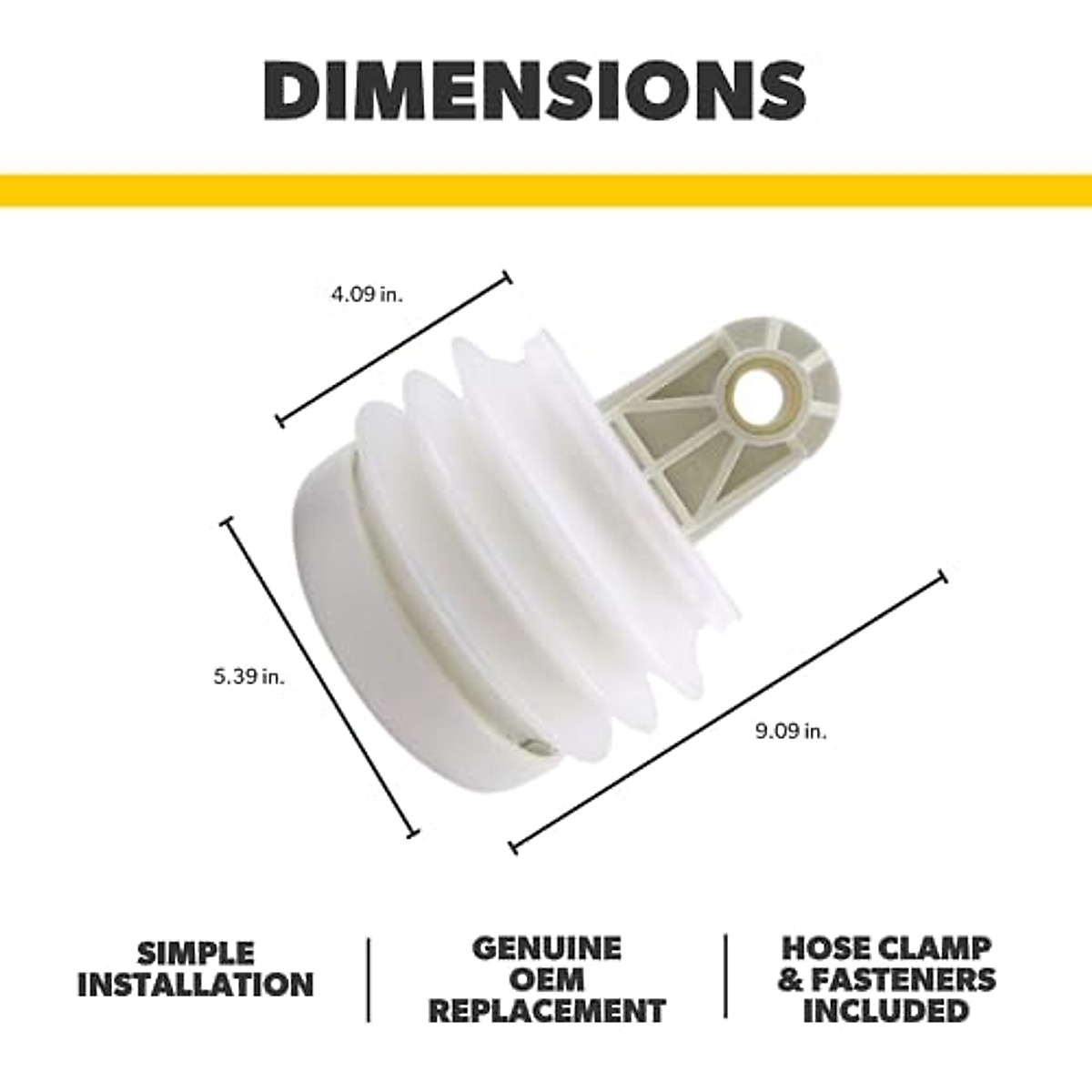 DOMETIC 385230980 Pump Bellow Kit White ‎9.09 x 5.39 x 4.09 inches