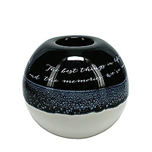 The Best Things In Life Are The People We Love The Places We've Been And The Memories We've Made Along The Way - 4.5 Inch Round Tealight Candle Holder with Unique Reflective Glaze