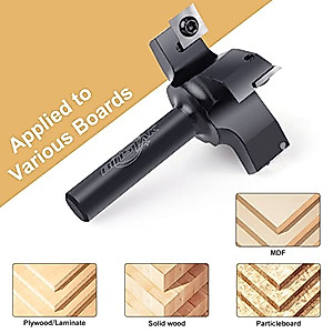 CNC Spoilboard Surfacing Router Bit, 1/2" Shank 2-1/2" Cutting Diameter, Carbide Insert Slab Flattening Router Bit Planing Bit Wood Planer Bit Woodworking Tools by BINSTAK