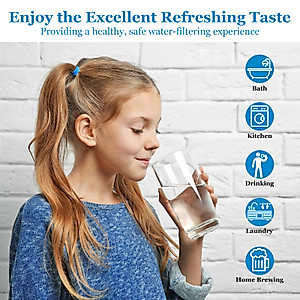 VEGEBE 20 Micron Water Filter 10" x 2.5", 10-inch Whole House Sediment Pre-Filters for Well & Tap water, Replacement Cartridge for FXWPC, EQ-PFC35, ECP5-10, S1, 3WH-STDPL-F02, SPC-25-1005, 6-Pack