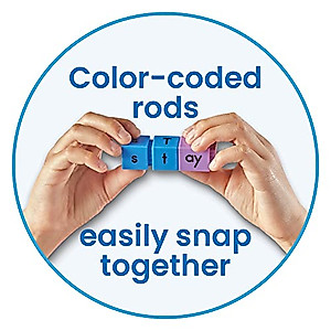 hand2mind Reading Rods Prefixes & Suffixes, Word Roots for Kids, Word Building Activities, Spelling Toys, Reading Tools for Kids, Phonemic Awareness and Phonics, Science of Reading Manipulatives