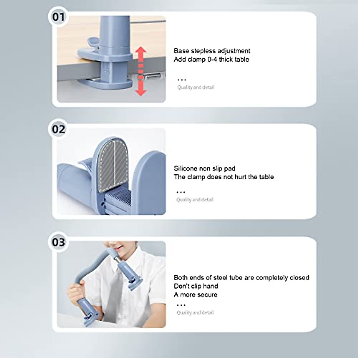 Tnfeeon Kids Desk Sitting Posture Corrector, Prevention of Short Sight, Adjustable Sitting Posture Corrector(Children's Athens Blue)